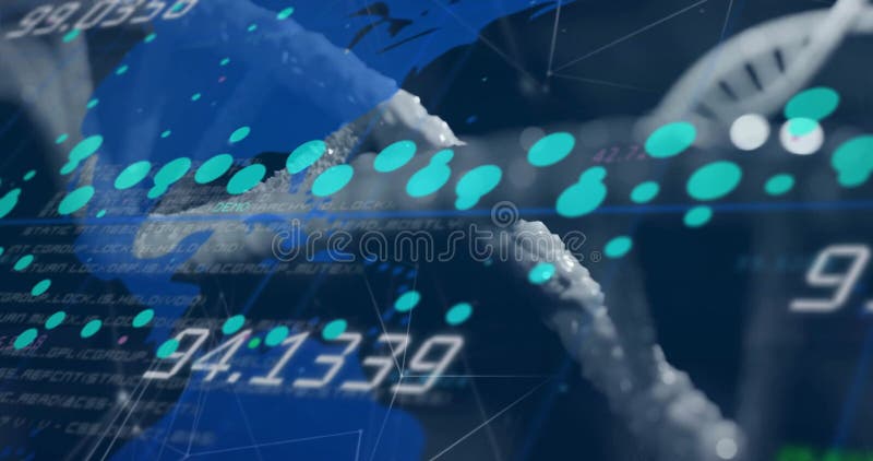 Dna Strand And Binary Coding Scientific Data Processing Image Stock