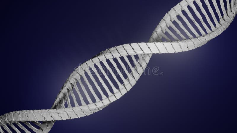 DNA Strand On Blue Background Stock Illustration - Illustration of ...