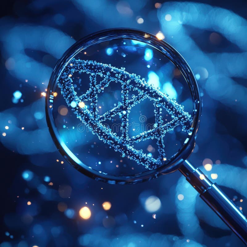 Magnifying Glass Dna Strand Ai Generated Stock Photos - Free & Royalty ...