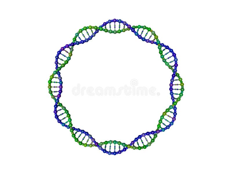 DNA Strand in Form of Circle. 3D Rendering Illustration Stock ...