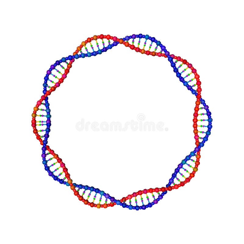 DNA Strand. Isolated on White Background.Sketch Illustration. Stock ...
