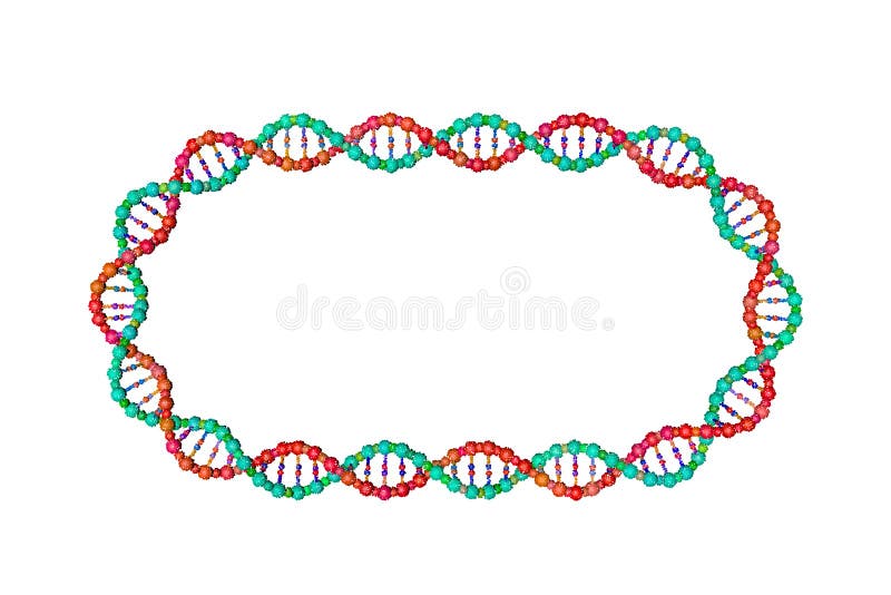 DNA Strand Set. Isolated on White Background Stock Illustration ...