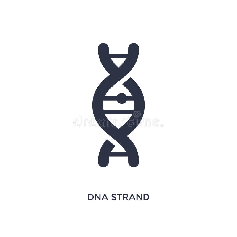 Dna Strand Icon on White Background. Simple Element Illustration from ...