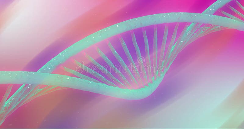 DNA Strand Image Over Colorful Gradient Background Stock Illustration ...