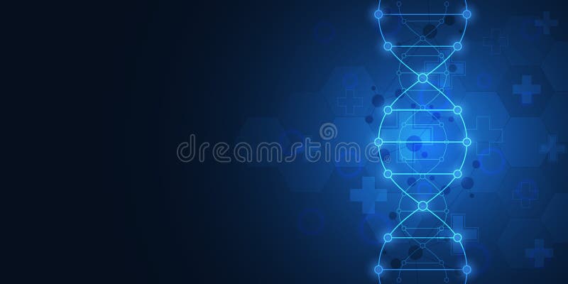 DNA Strand and Molecular Structure. Genetic Engineering or Laboratory ...