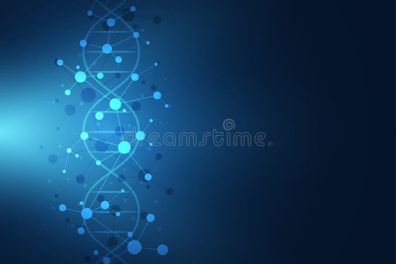 DNA Strand and Molecular Structure. Genetic Engineering or Laboratory ...