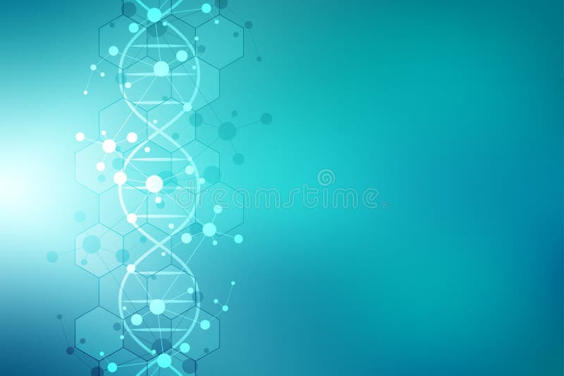 DNA Strand and Molecular Structure. Genetic Engineering or Laboratory ...
