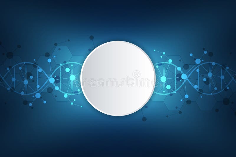 DNA Strand and Molecular Structure. Genetic Engineering or Laboratory ...