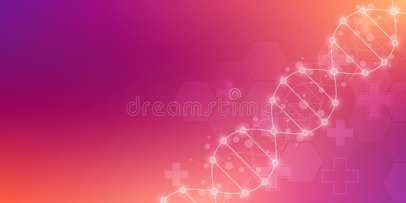 DNA Strand and Molecular Structure. Genetic Engineering or Laboratory ...