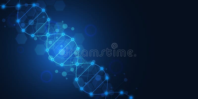 DNA Strand and Molecular Structure. Genetic Engineering or Laboratory ...