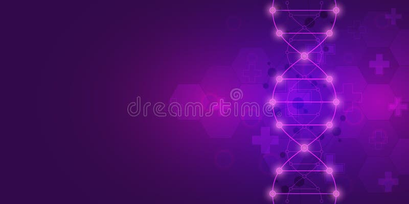 DNA Strand and Molecular Structure. Genetic Engineering or Laboratory ...