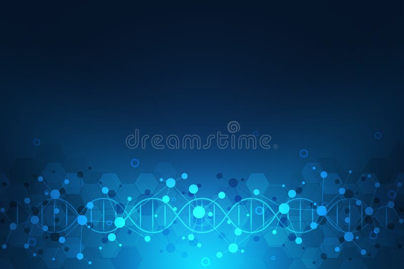 DNA Strand and Molecular Structure. Genetic Engineering or Laboratory ...