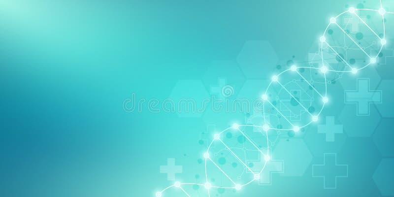 DNA Strand and Molecular Structure. Genetic Engineering or Laboratory ...