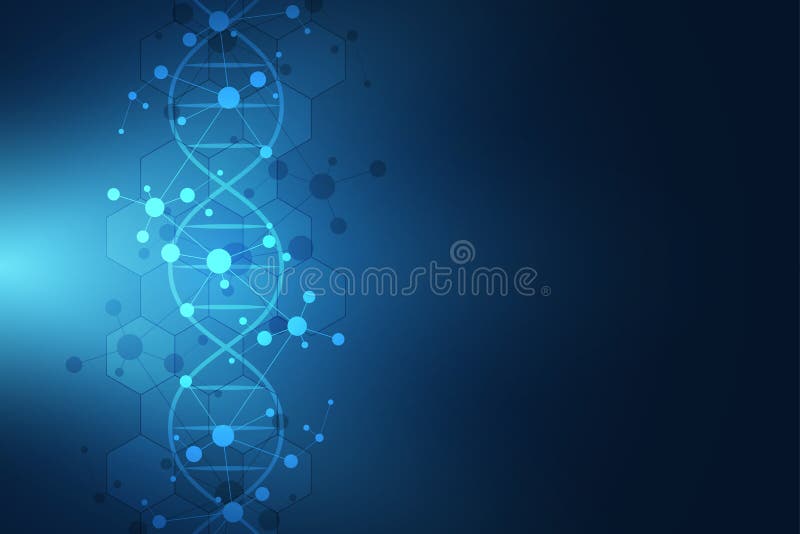 DNA Strand and Molecular Structure. Genetic Engineering or Laboratory ...