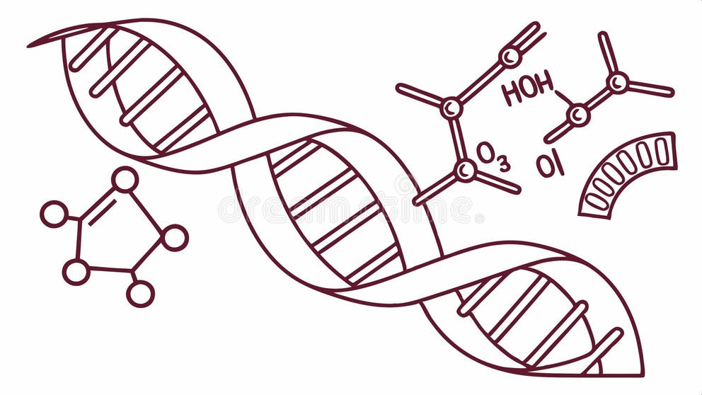 DNA Strand and Molecule, Genetic Biology, Molecular Structure, Science ...