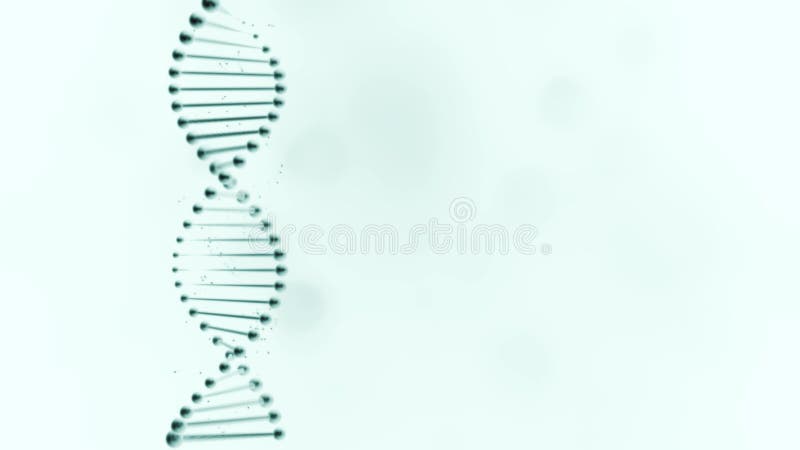DNA Strand Moving and Sparkling on a Light Blue Background. Stock Video ...