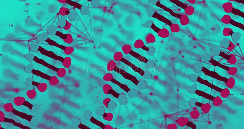 DNA Strand and Network Connections, Scientific Data Processing ...