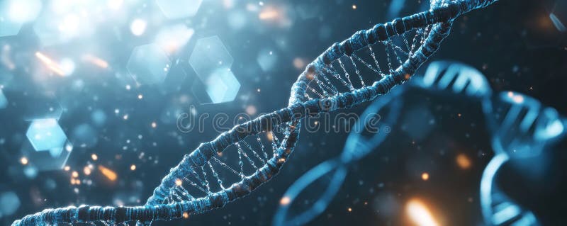 DNA Strand Structure in Science and Genetics Stock Illustration ...