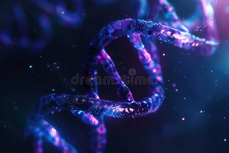 DNA Strand Under Microscope Stock Illustration - Illustration of ...