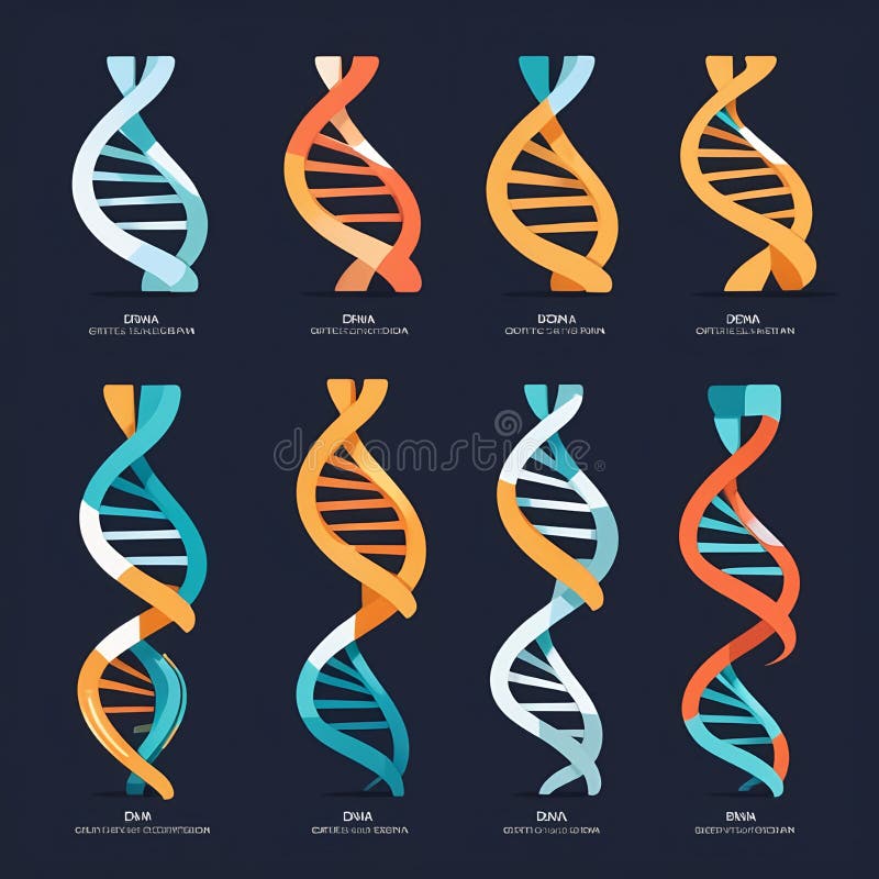 Dna Strand Variations stock illustration. Illustration of healthcare ...