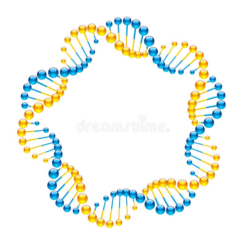 DNA Strands on circle stock vector. Illustration of helix - 11558374