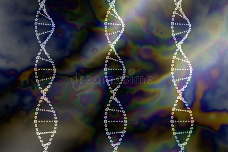 DNA Strands 3D Illustration Stock Illustration - Illustration of ...