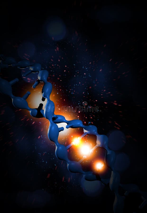DNA Strands 3D Illustration Stock Illustration - Illustration of ...