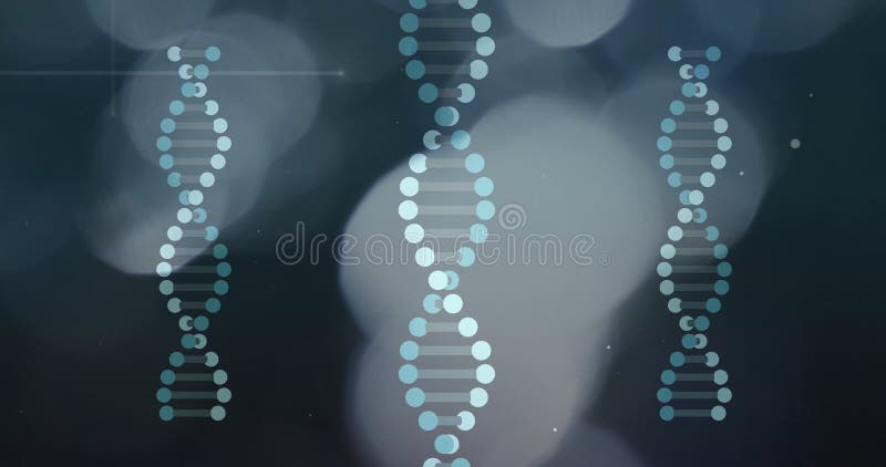 DNA Strands Image Over Blurred Abstract Background Stock Illustration ...