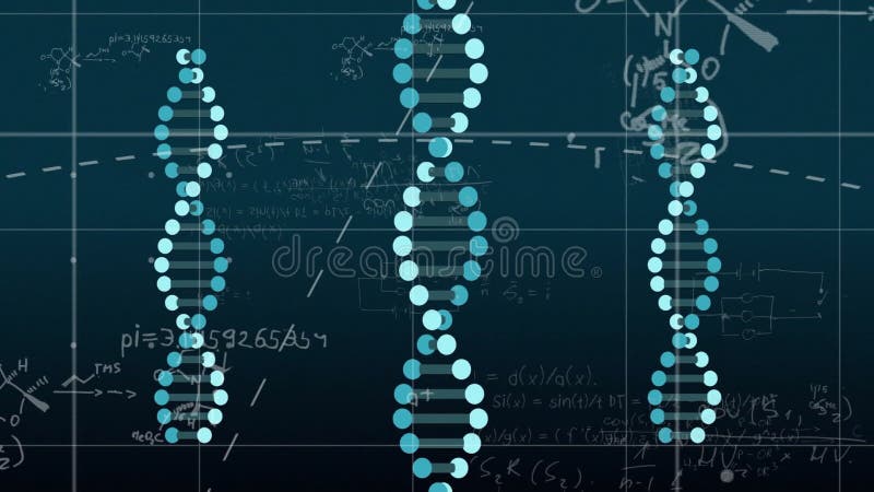 DNA Strands and Mathematical Equations, Scientific Data Processing ...
