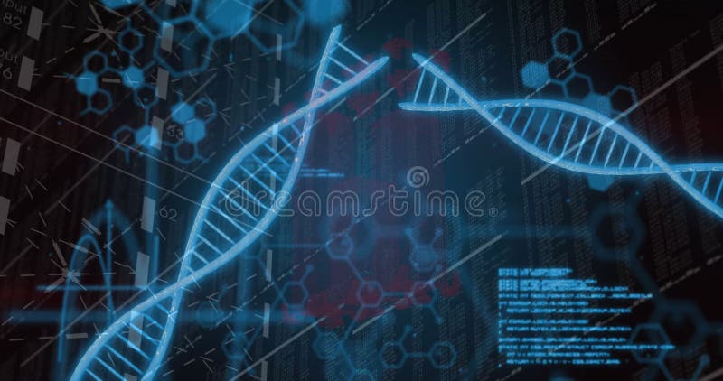 DNA Strands and Molecular Structures, Scientific Data Processing ...