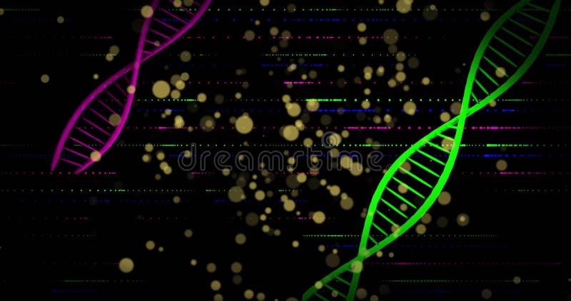 DNA Strands and Particles, Genetic Research Image Stock Photo - Image ...