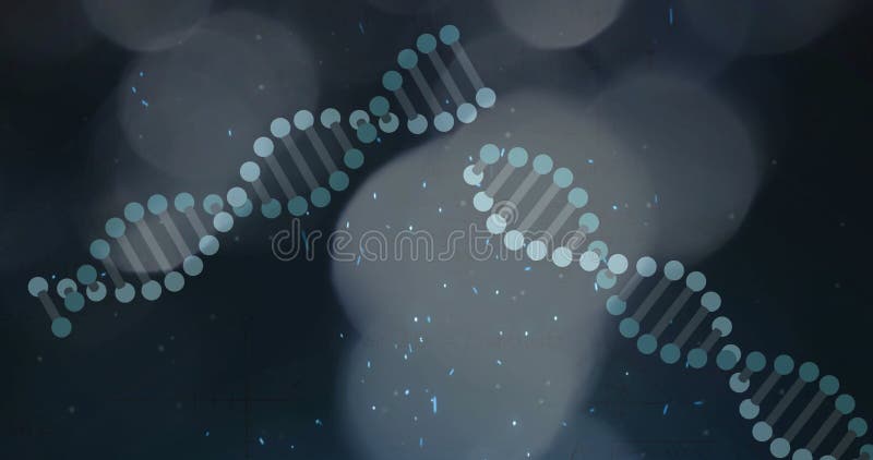 DNA Strands and Particles, Scientific Data Processing Stock ...