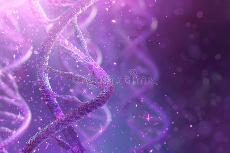 DNA Structure, Abstract Background, 3d Render. DNA Molecular Structure ...