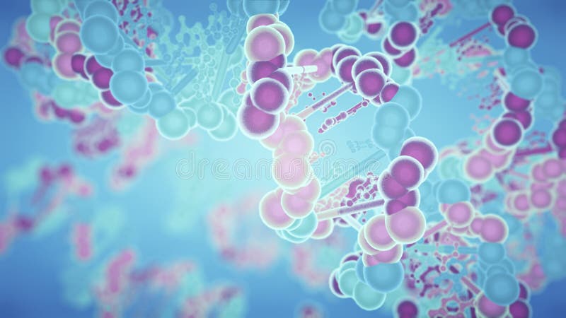 DNA Strings on Soft Blue Background. Medical Research, Stock ...