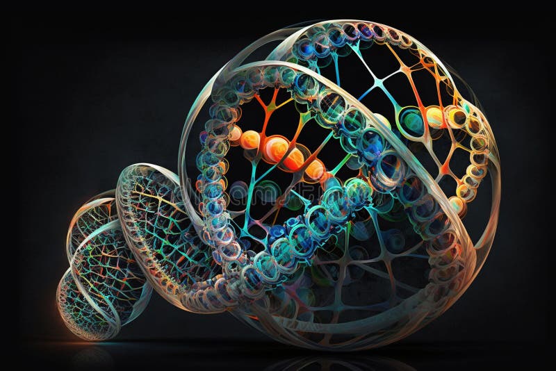 DNA Structure with Black Background Stock Photo - Image of cell ...