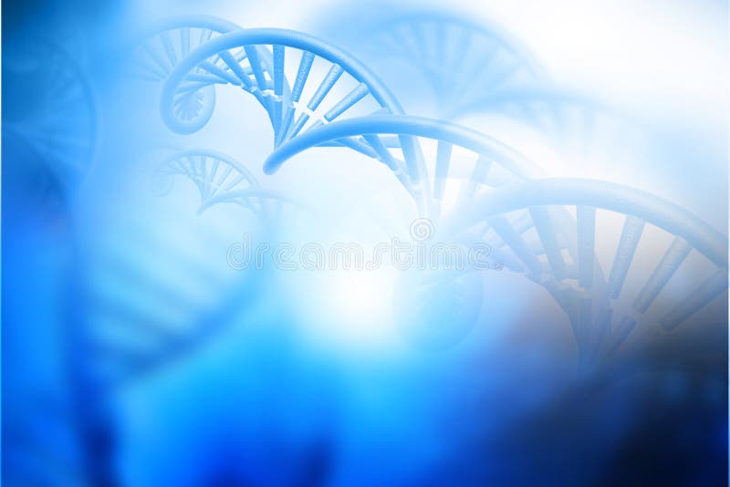 DNA Structure on Blue Background Stock Illustration - Illustration of ...