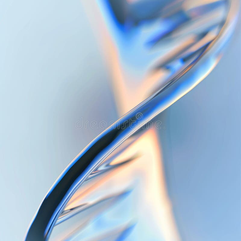 Dna Structure in Blue and White Stock Photo - Image of transparent ...