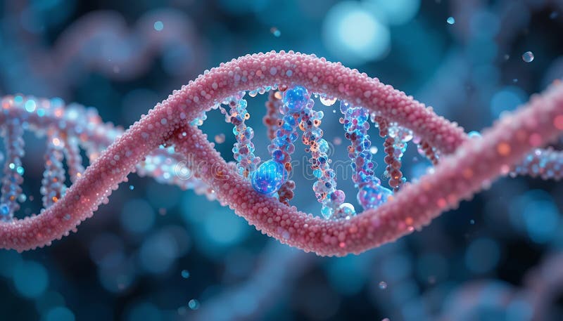 Dna Structure Closeup Visualization Medical Research and Genetics ...