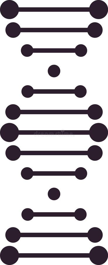 Dna Structure Connecting Lines and Circles Forming a Vertical Sequence ...