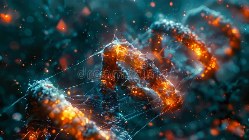DNA Structure on a Dark Background Stock Footage - Video of animation ...