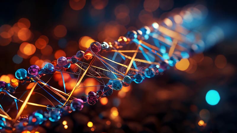 DNA Structure on a Dark Background Background Stock Footage - Video of ...