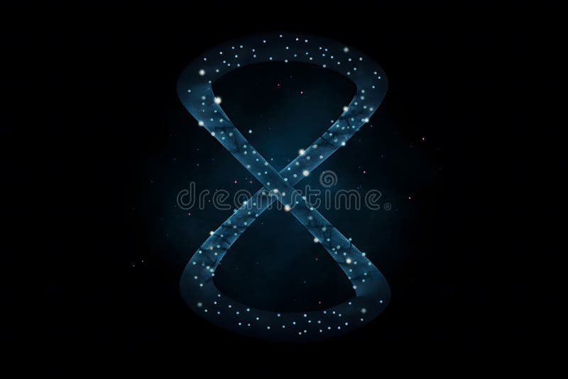 DNA Structure Digital Illustration in Space Colorful Background. Neural ...