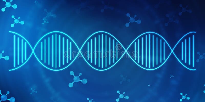 Concept of Biochemistry with Dna Molecule on Abstract Medical ...