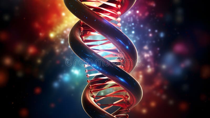 DNA Structure. Helix Formation Closeup View Stock Illustration ...