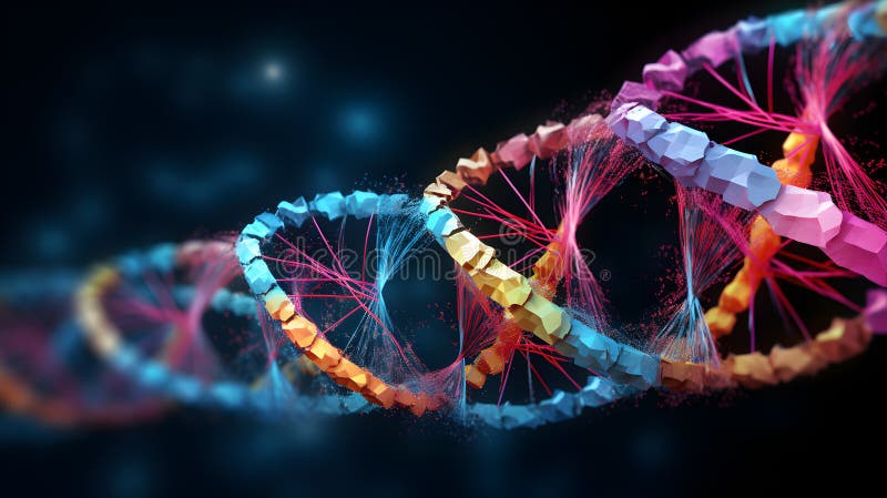 DNA Structure. Helix Formation Closeup View Stock Illustration ...