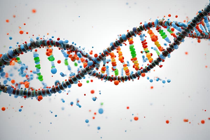 DNA Structure Isolated on White Background. Stock Illustration ...