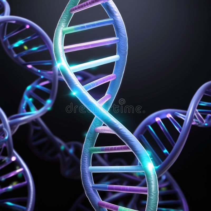 DNA Structure. Long Structure of the DNA Stock Illustration ...