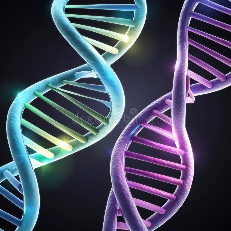 DNA Structure. Long Structure of the DNA Stock Illustration ...