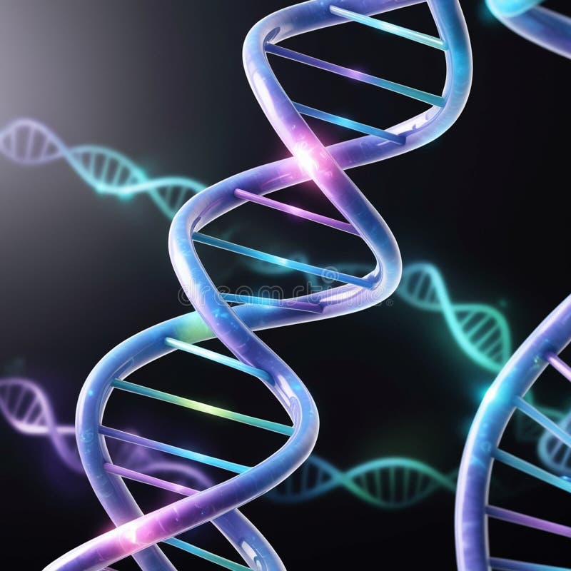 DNA Structure. Long Structure of the DNA Stock Illustration ...