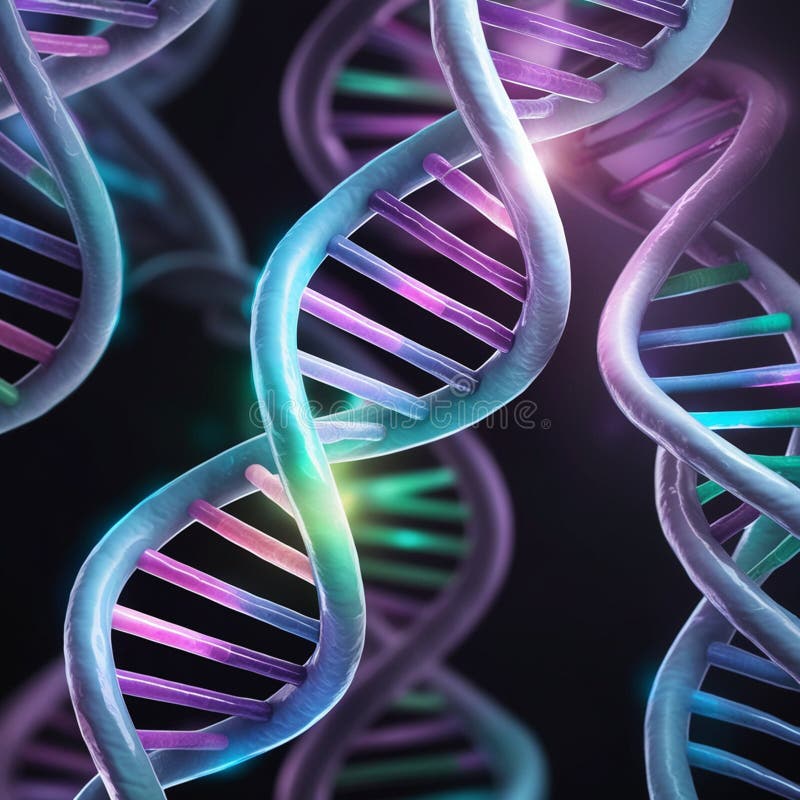 DNA Structure. Long Structure of the DNA Stock Illustration ...